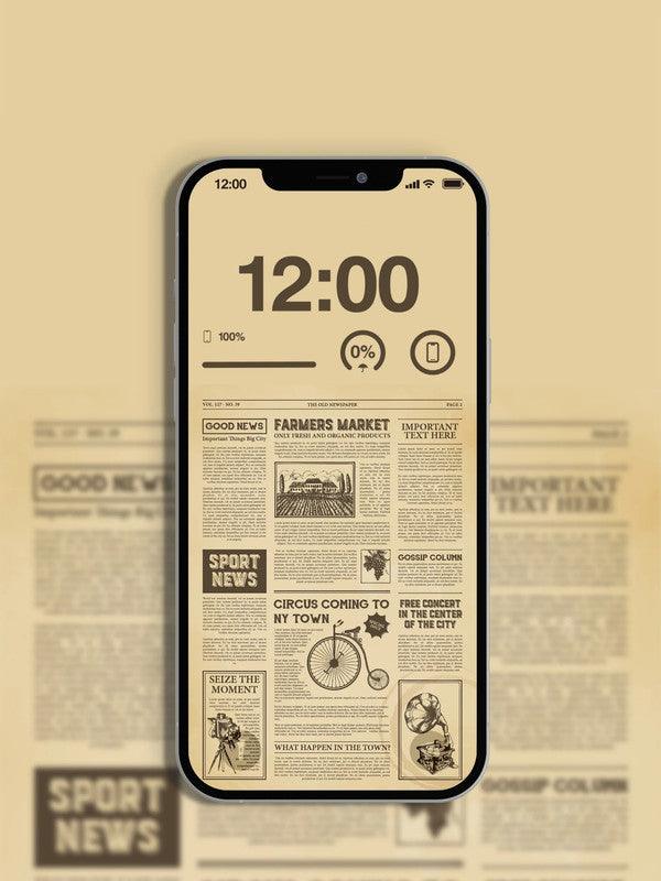 4K HD Wallpaper - A Vintage Newspaper for iPhone and Android – TTPOP STUDIO
